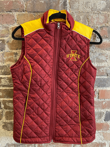 Iowa State Cyclones Red/Gold Quilted Vest Women’s SZ Small NWT - G-III ...