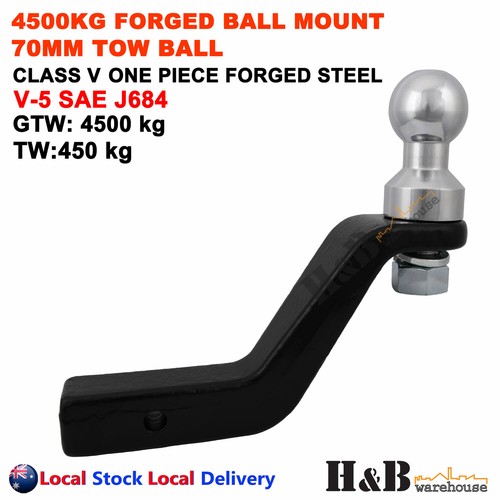 4500KG Forged Ball Mount 6" Drop 2" x 2" Hitch Tow Bar Tongue 70mm Tow ...