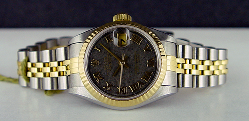 Rolex Lady-Datejust Gold & Steel, Black Obsidian, 79173 - Pre-owned | eBay