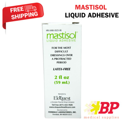 Mastisol Liquid Adhesive Clear Non Irritating Non Adherent Sterile 2 Oz ...