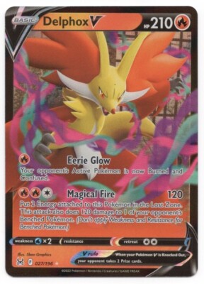 Delphox V Ultra Rare (027/196) Pokemon Lost Origin SWSH11 (27) | eBay ...