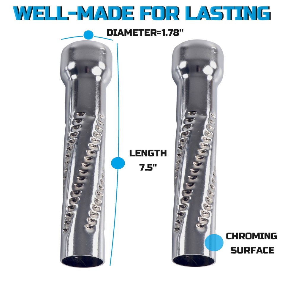 SHARKROAD Quiet Drag Pipe Baffles for 2" Fishtail Exhaust Pipes, or ...