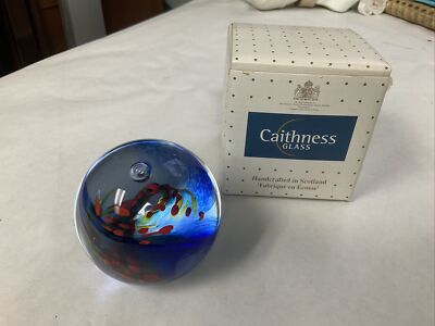 Caithness Rainbow Gem Blue Paperweight NIB | eBay