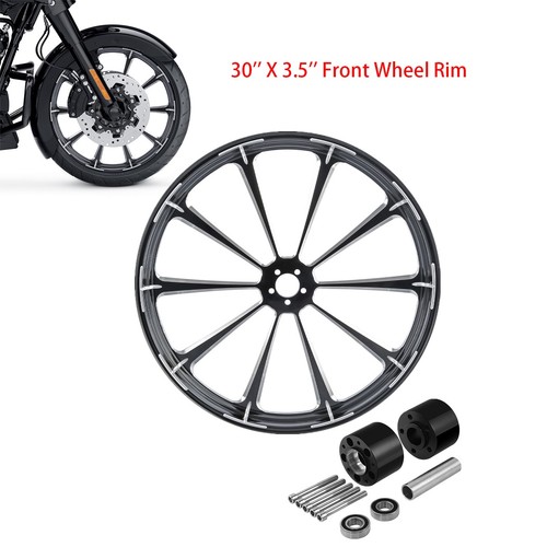 30'' X 3.5'' Front Wheel Rim & Dual Disc Hub Fit For Harley Touring ...