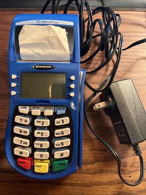 Hypercom Optimum T4220 Credit Card POS Terminal Reader With Power Cord ...