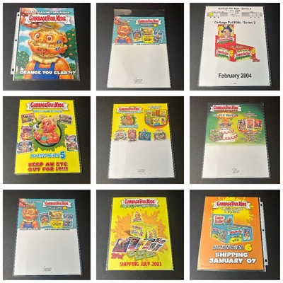 GPK ALL NEW SERIES SELL SHEETS (LOT OF 9) Garbage Pail Kids | eBay