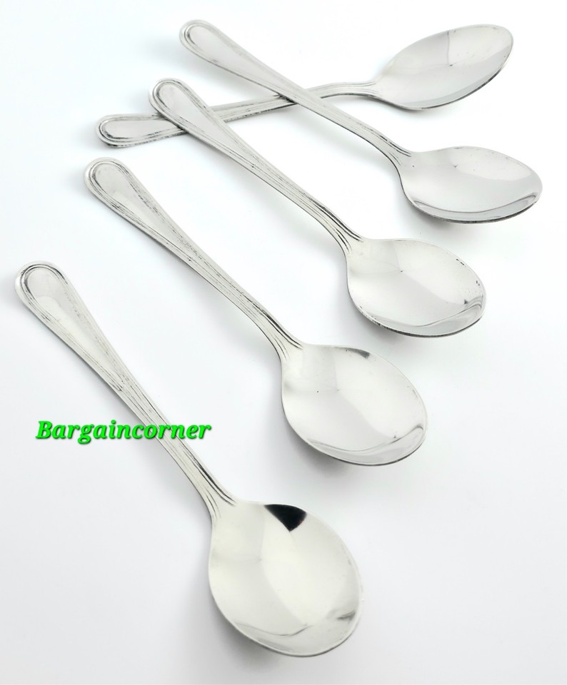 Tea Coffee Spoons (T12) Sugar Dessert Spoon Tea Spoon Stainless Steel ...