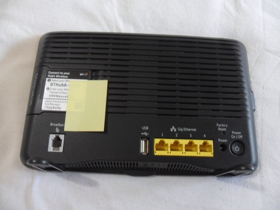 BT Smart Home Hub 6 Router Type A bundle including original BT Power ...