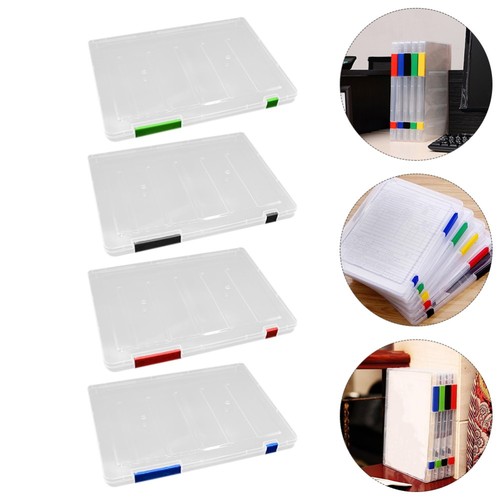 4 Pcs File Storage Pole Float Folder Box Office Organization Desk ...