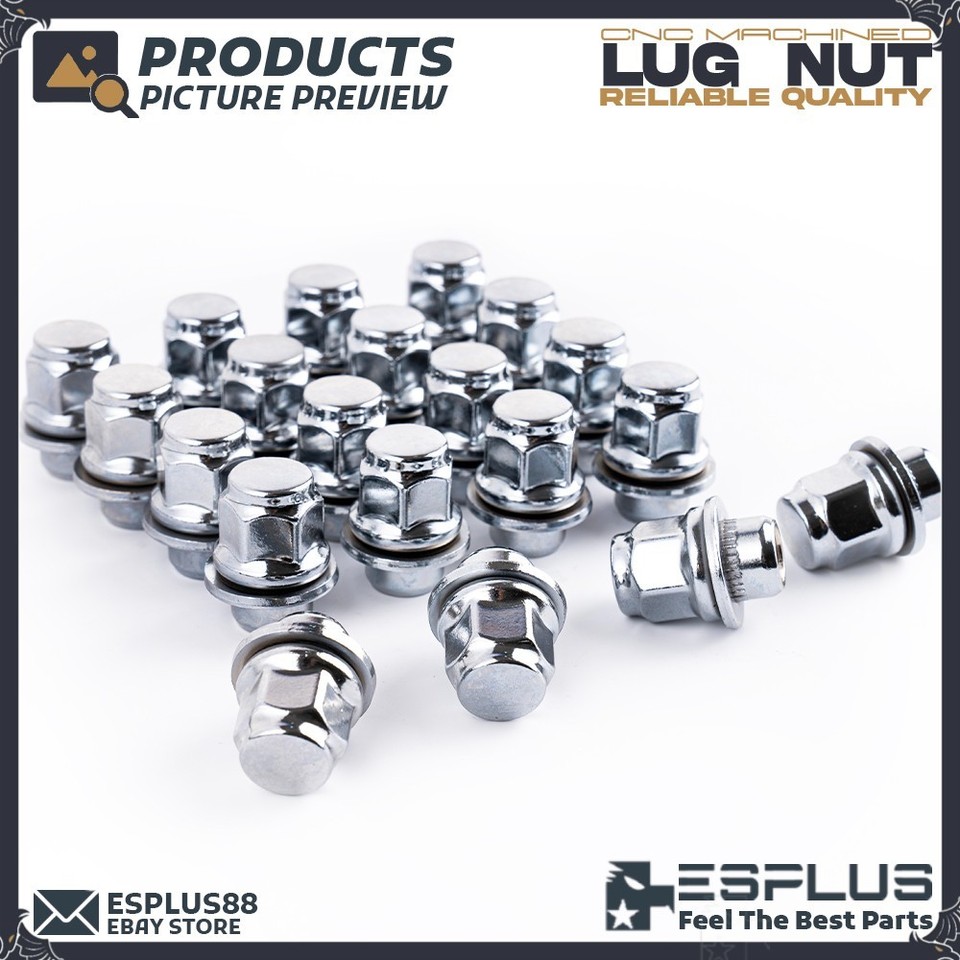 20 Pc Toyota OEM Wheel Lock Chrome M12x1.5 Fit Corolla/Prius/Highlander ...