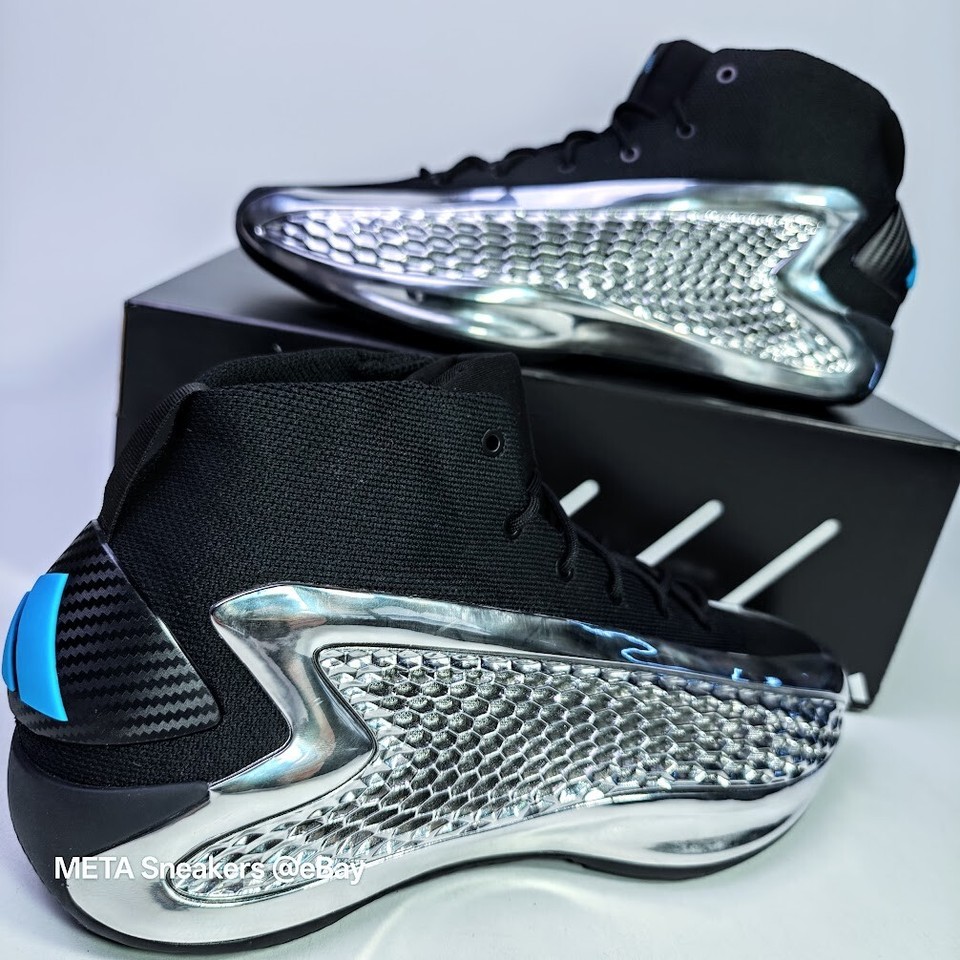 Adidas AE1 Mid US 13.5 Men's Black/Silver/Metallic Chrome Basketball ...