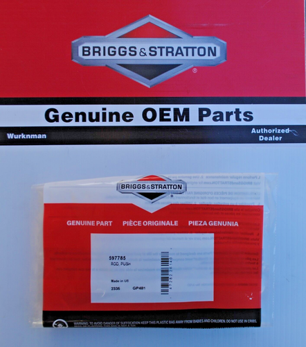 Genuine OEM Briggs and Stratton 597785 Push Rod | eBay