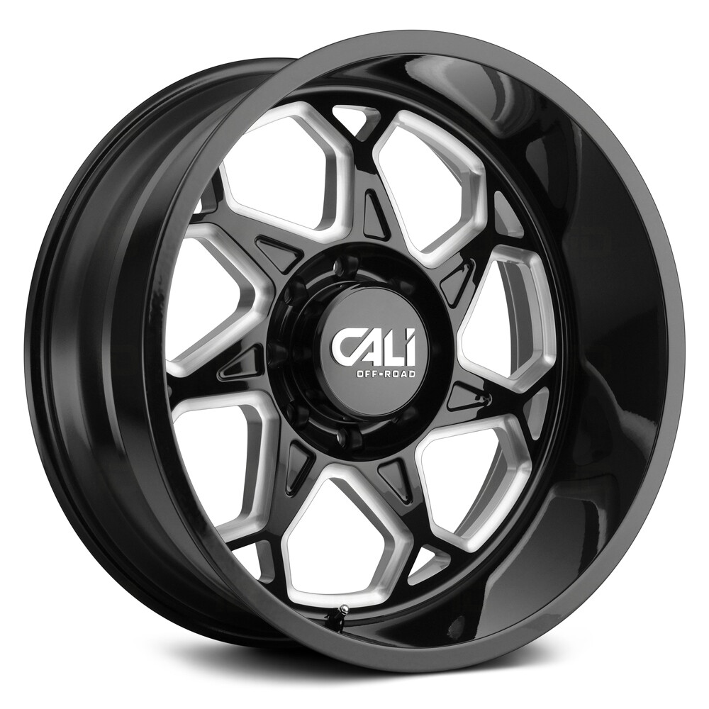 CALI OFF-ROAD Sevenfold 9111 22X12 6X139.7 ET-51 Gloss Blk /Milled (Qty ...