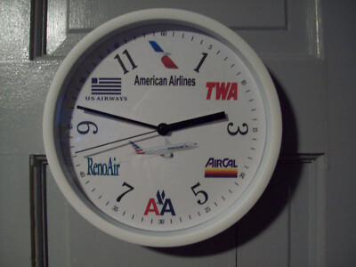 AMERICAN AIRLINES B-787 CLOCK US AIRWAYS TWA RENO AIR OZARK AIRCAL ...
