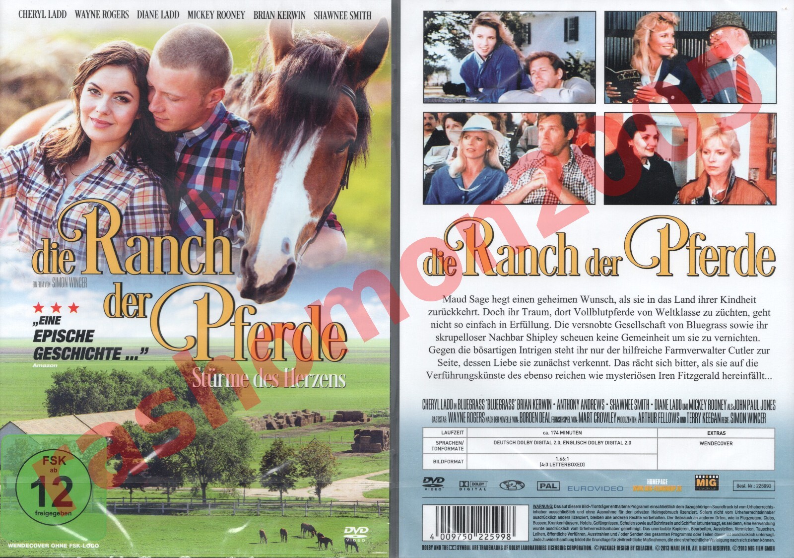 DVD BLUEGRASS Cheryl+Diane Ladd Mickey Rooney Simon Wincer Horses ...