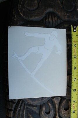 Surfer Guy Dude Surf Surfboards White V19 Vintage Surfing STICKER Decal ...