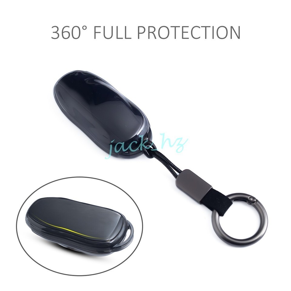 For Tesla Model S 2012-2024 Soft Thin Key Fob Cover Case Keychain ...