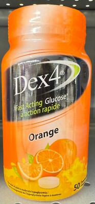 Dex4 Glucose Tablets Orange, 50 tabs | eBay