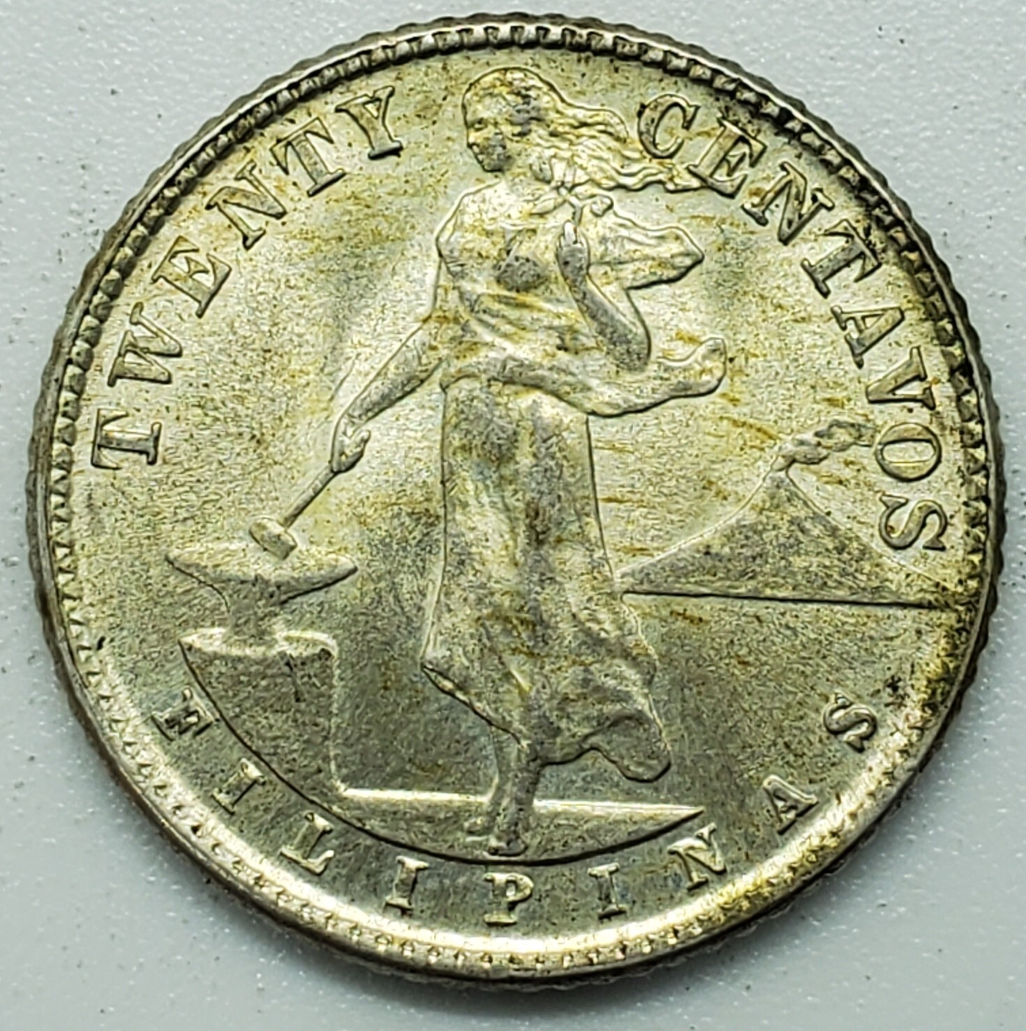 1944 D Twenty Centavos Filipinas Phillipines United States of America ...