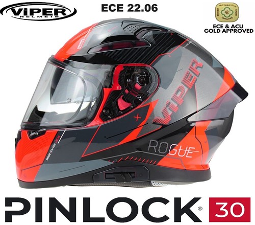 VIPER RS-V95 FULL FACE ACU GOLD DUAL VISOR MOTORCYCLE HELMET ROGUE ...