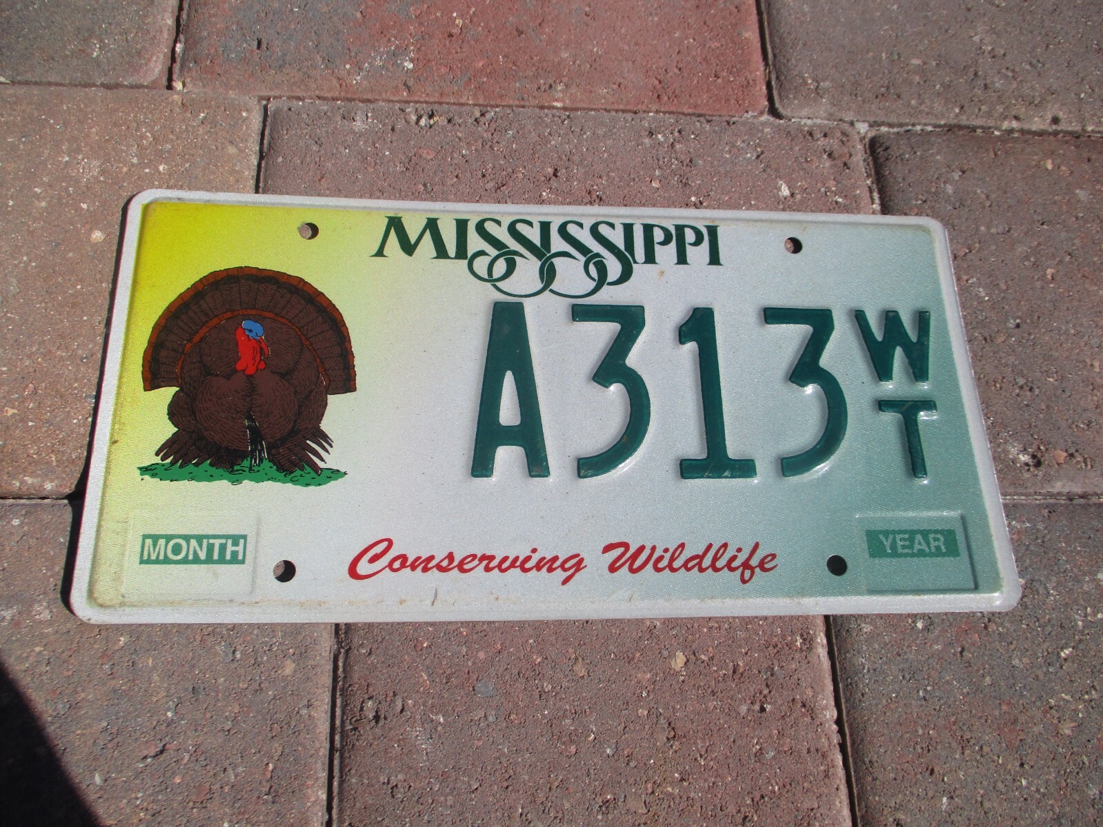 Mississippi wildlife Turkey license plate # A 313 | eBay