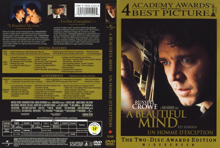 A Beautiful Mind Dvd Cover