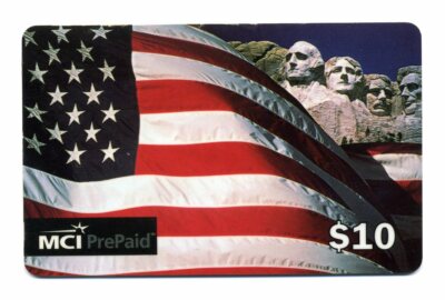 Vintage MCI Prepaid Calling Card $10 American Flag & Mt. Rushmore ...