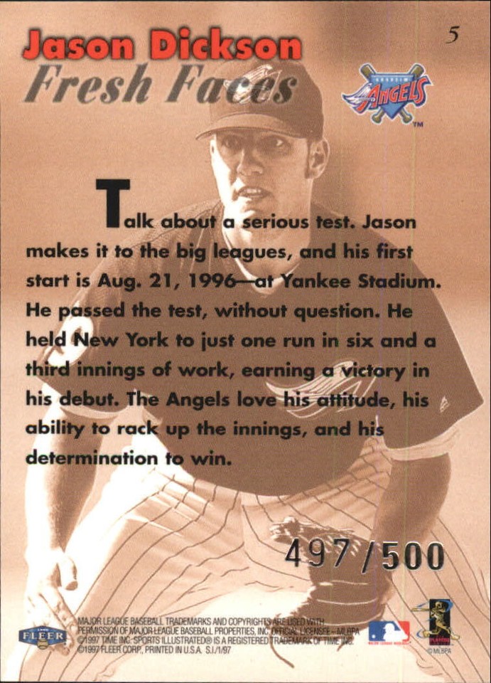 1997 Sports Illustrated Extra Edition #5 Jason Dickson /500 - NM-MT | eBay