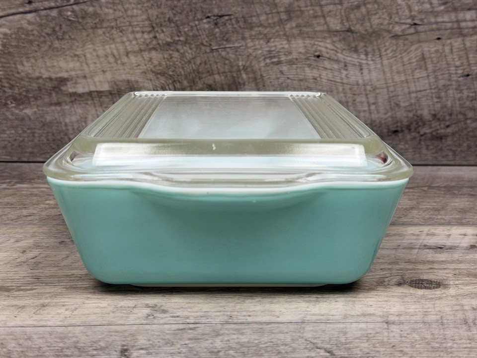 Vintage Pyrex Refrigerator Dish Teal Large # 503 W/ Lid | eBay