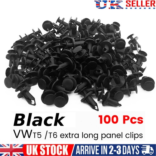 100x for VW TRANSPORTER T4 T5 T6 LONGER LONG TRIM PANEL CLIPS VAN ...