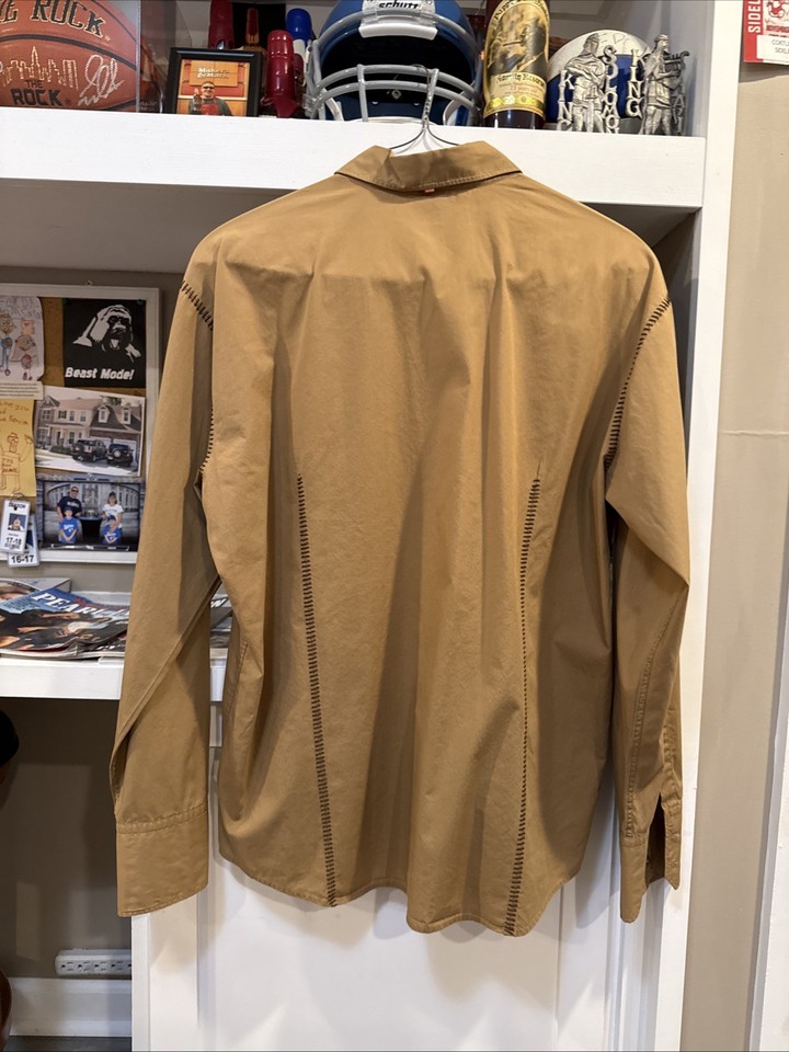 Hugo Boss Orange Men’s XXXL Tan Utility Shirt – Western Stitch Detail ...