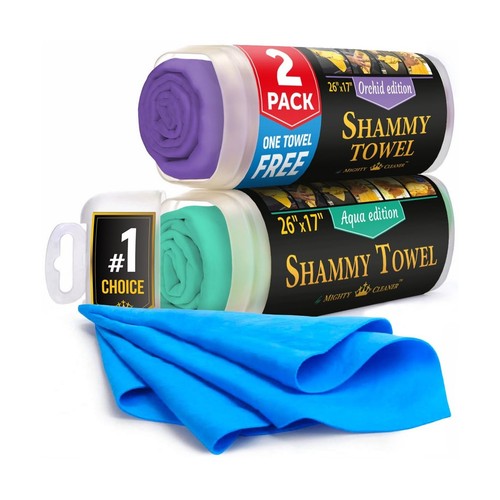 Premium 2pk +1 Free Shammy Cloth for Car Drying - 26"x17" - Super ...