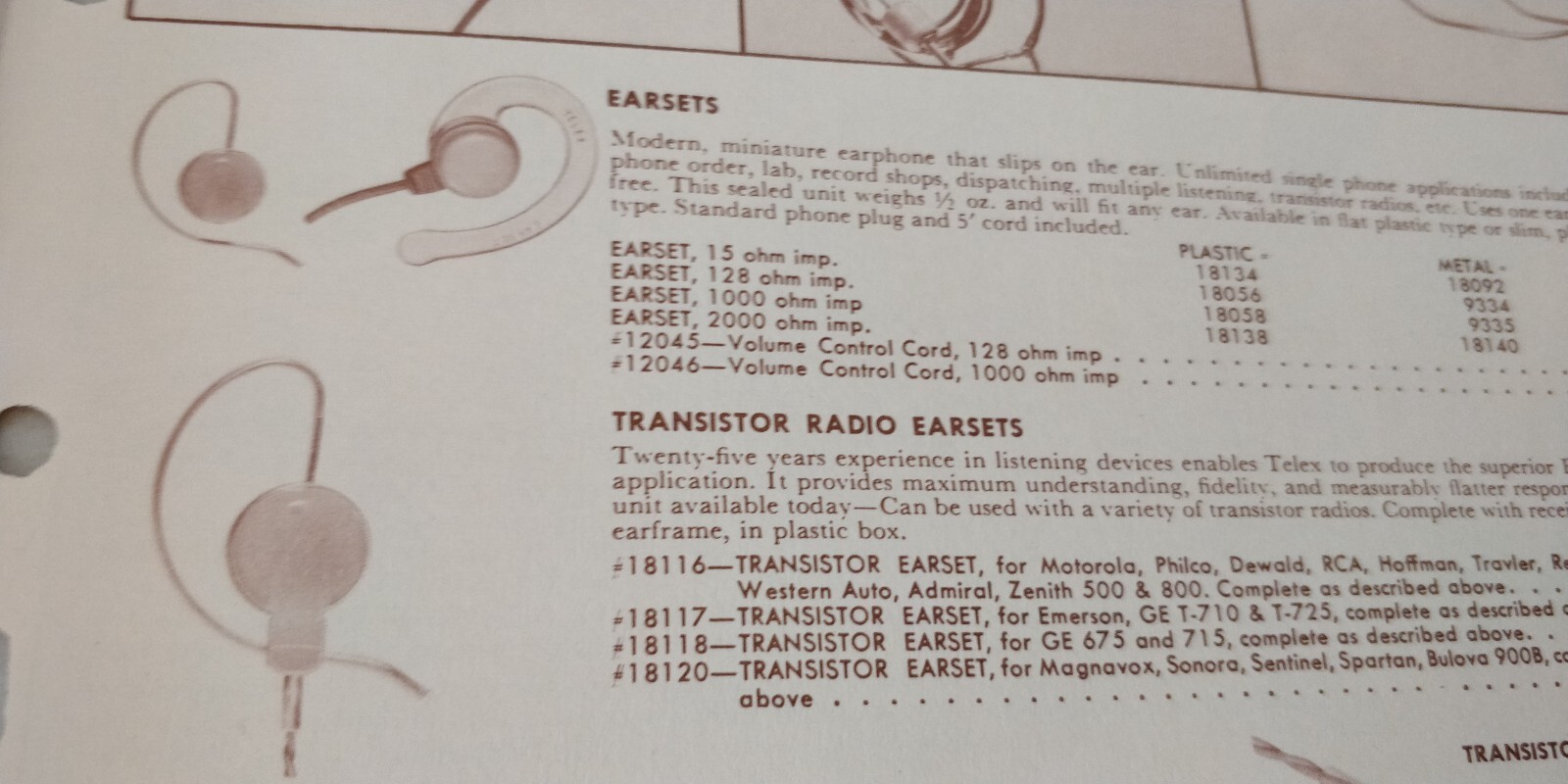 1957 Vintage Telex Catalog - Headsets & Accessories | eBay