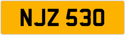 NJZ 530 N 3x3 DATELESS PRIVATE NUMBER PLATE NAT NAD NADIA NEL NEIL ...