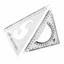Plastic Draft Drawing Right Angle Triangle Ruler Combo Protractor 2 in ...