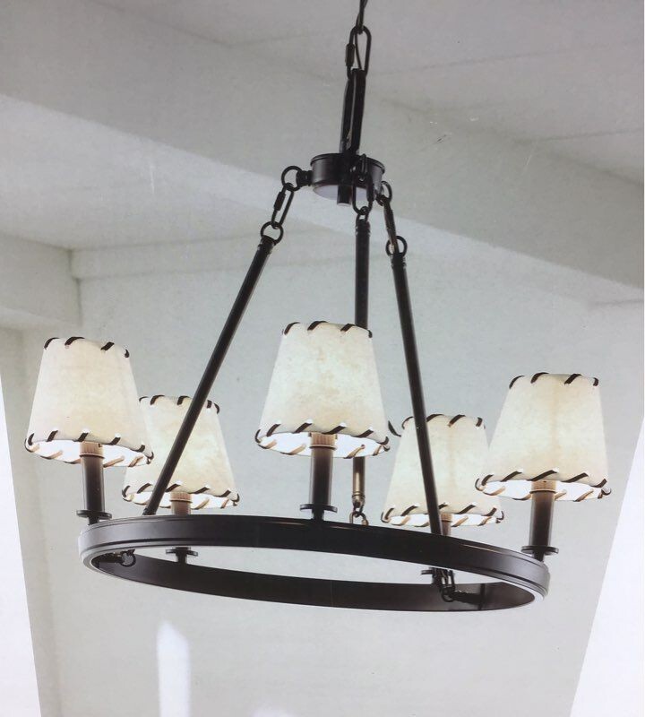Allen And Roth Bronze Chandelier Winship 14"W 3 Light Semi Flush Mount
