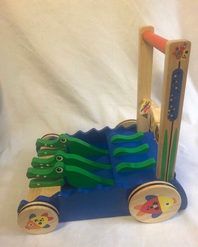 Melissa & Doug Chomp & Clack Alligator Push Toy wooden walker | eBay
