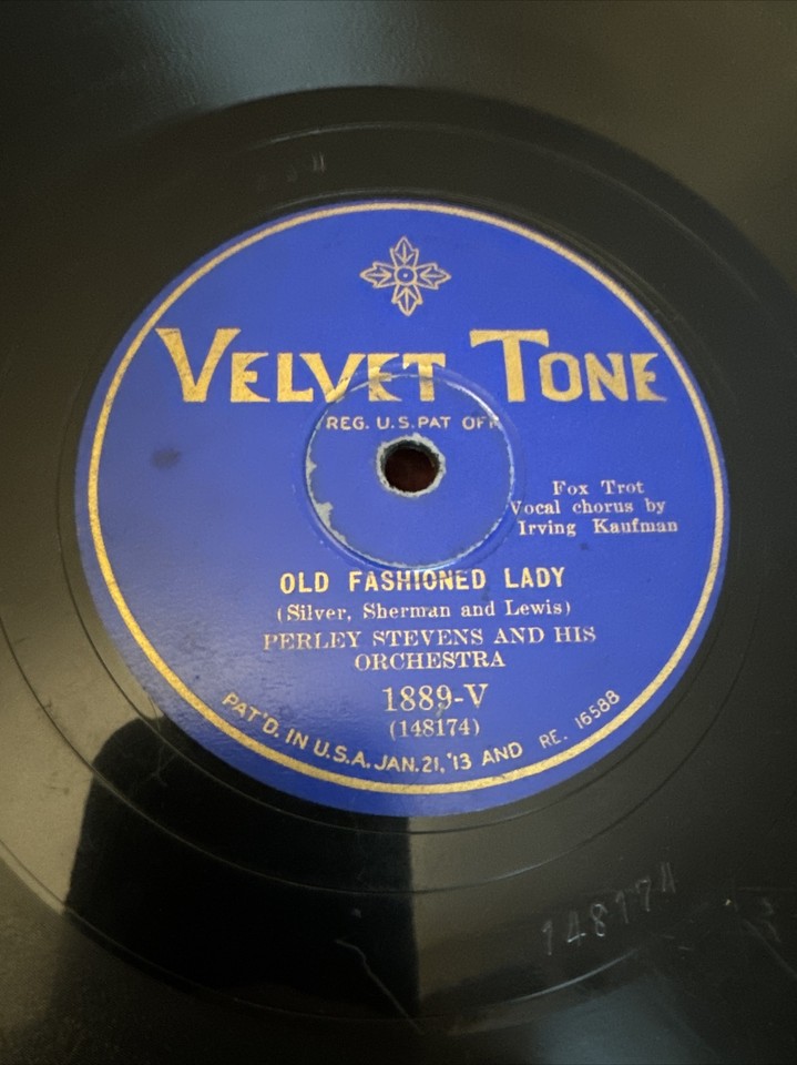 Velvet Tone 78 RPM Perley Stevens Orch - I Kiss Your Hand Madame 1889-V ...