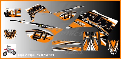 Razor SX500 graphics kit decals THICK AND HIGH GLOSS | eBay