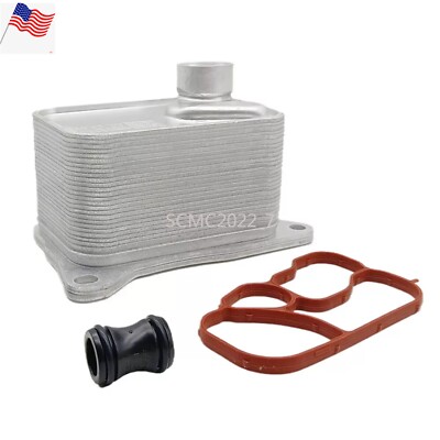 Oil Cooler w/ Gakset &Seal 06L117021C For VW Golf Audi A3 A4 A5 Q3 TT 1 ...