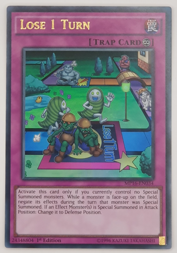 Lose 1 Turn - MP16-EN034 - Ultra Rare 1st Edition Yugioh x 3 | eBay ...