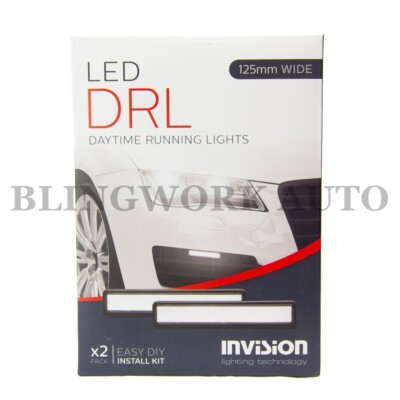 (PAIR) INVISION LIGHTING 125mm LED Daytime Running Light Universal DRL ...