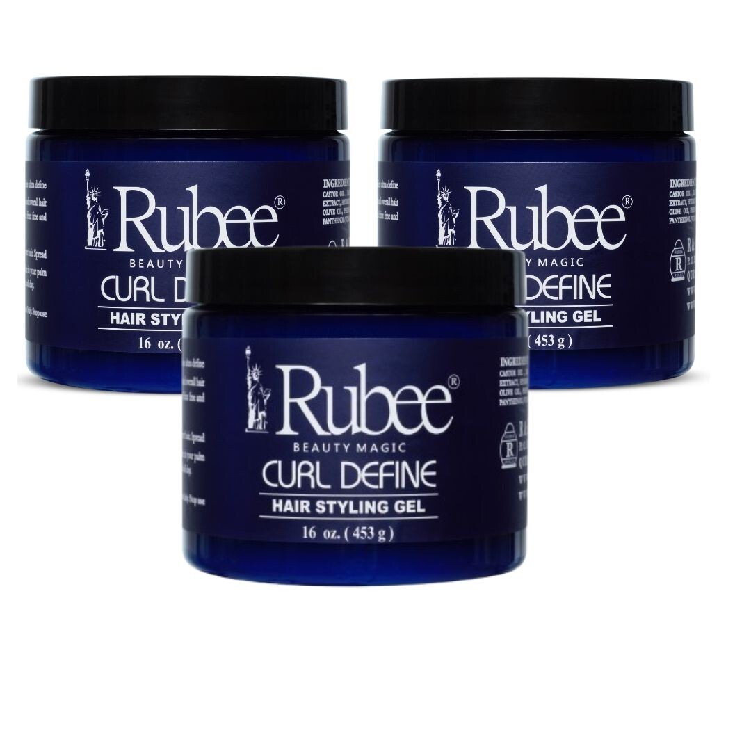 Rubee Curl Define Hair Styling Gel 16oz - Pack of 3 | eBay