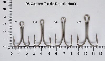 Double Hook Split Shank mullet rig frog lure 1/0 to 4/0 open shank 3 ...