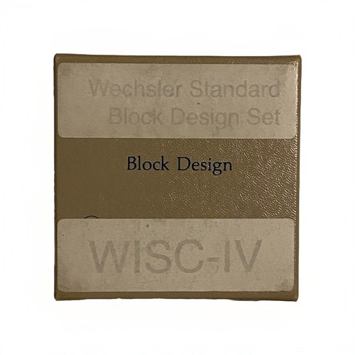 Wechsler Standard Block Design Set WISC-IV Great Condition ~ Block ...