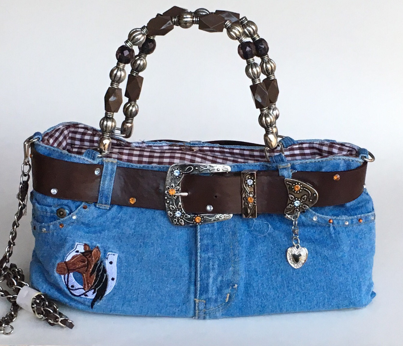 VINTAGE (never used) DENIM JEAN BOOTIE BOOTY BAG PURSES | eBay