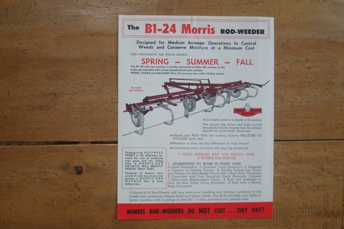 Morris B1-24 Rod-Weeder Brochure | eBay