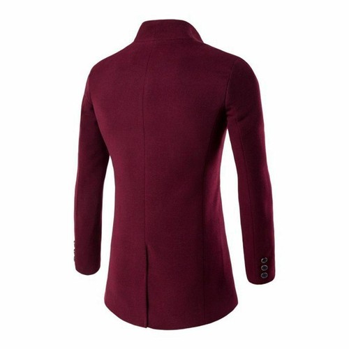 Mens Coats Wool Jacket Business Formal Windbreaker Casual Warm Handsome ...