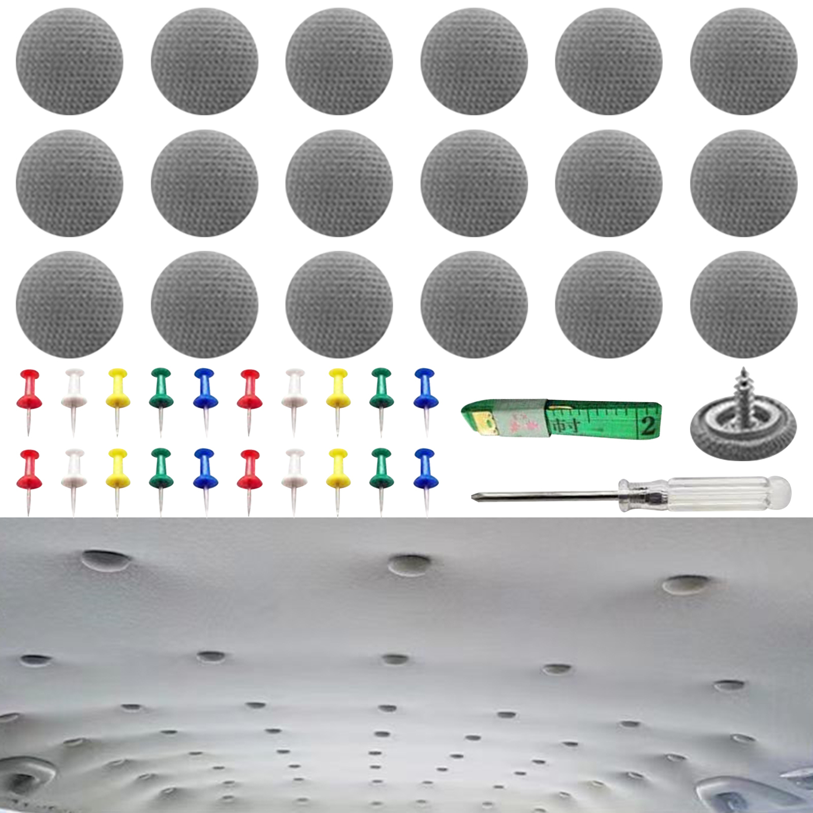 DIY Measuring Tape Screwdriver Durable With Pushpins Car Roof Repair ...