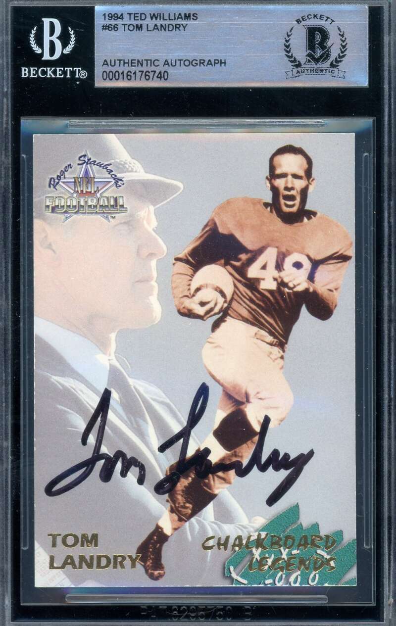 Tom Landry Autographed Memorabilia | Signed Photo, Jersey, Collectibles ...